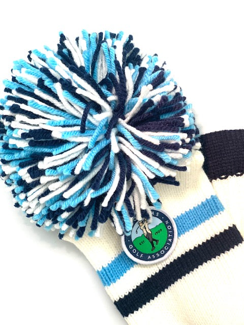 NEW! Carolina Golf Association - White Two Stripe! Navy & Carolina Blu ...