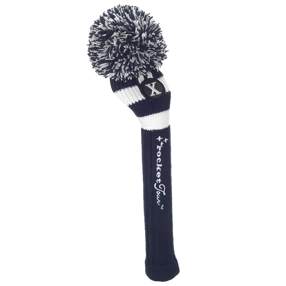 Rugby Stripe Pom Pom - Navy / White – Rocket Tour Golf